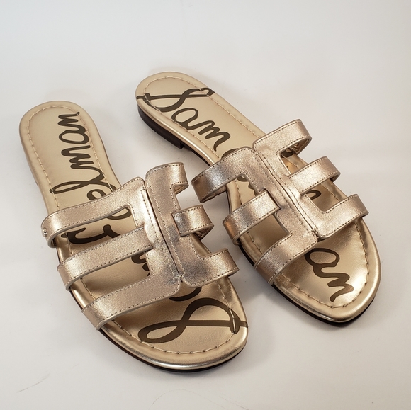 Sam Edelman | Shoes | New Sam Edelman Gold Bay Slide Sandal Size | Poshmark